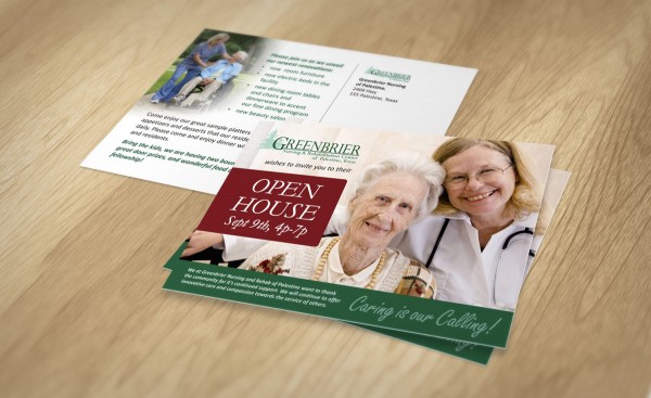 Assisted Living Center postcards | P.R. Incorporated